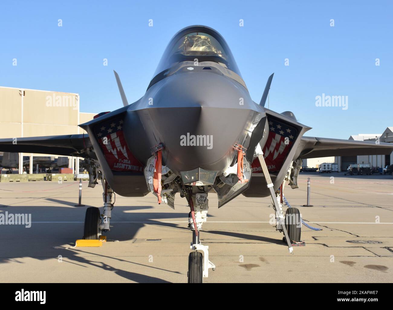 A U.S. Air Force F-35 Joint Strike Fighter (Lightning II) jet at Davis ...