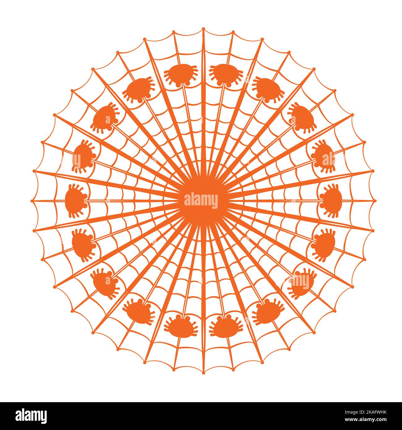 Vector mandala pattern with Halloween elements. Abstract lace pattern ...