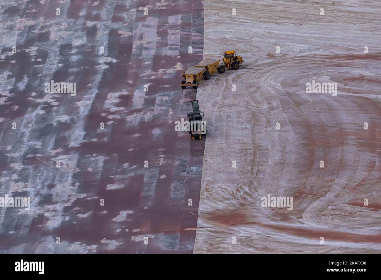 Aerial view of a salt mine in skeleton coast, Namibia Stock Photo - Alamy