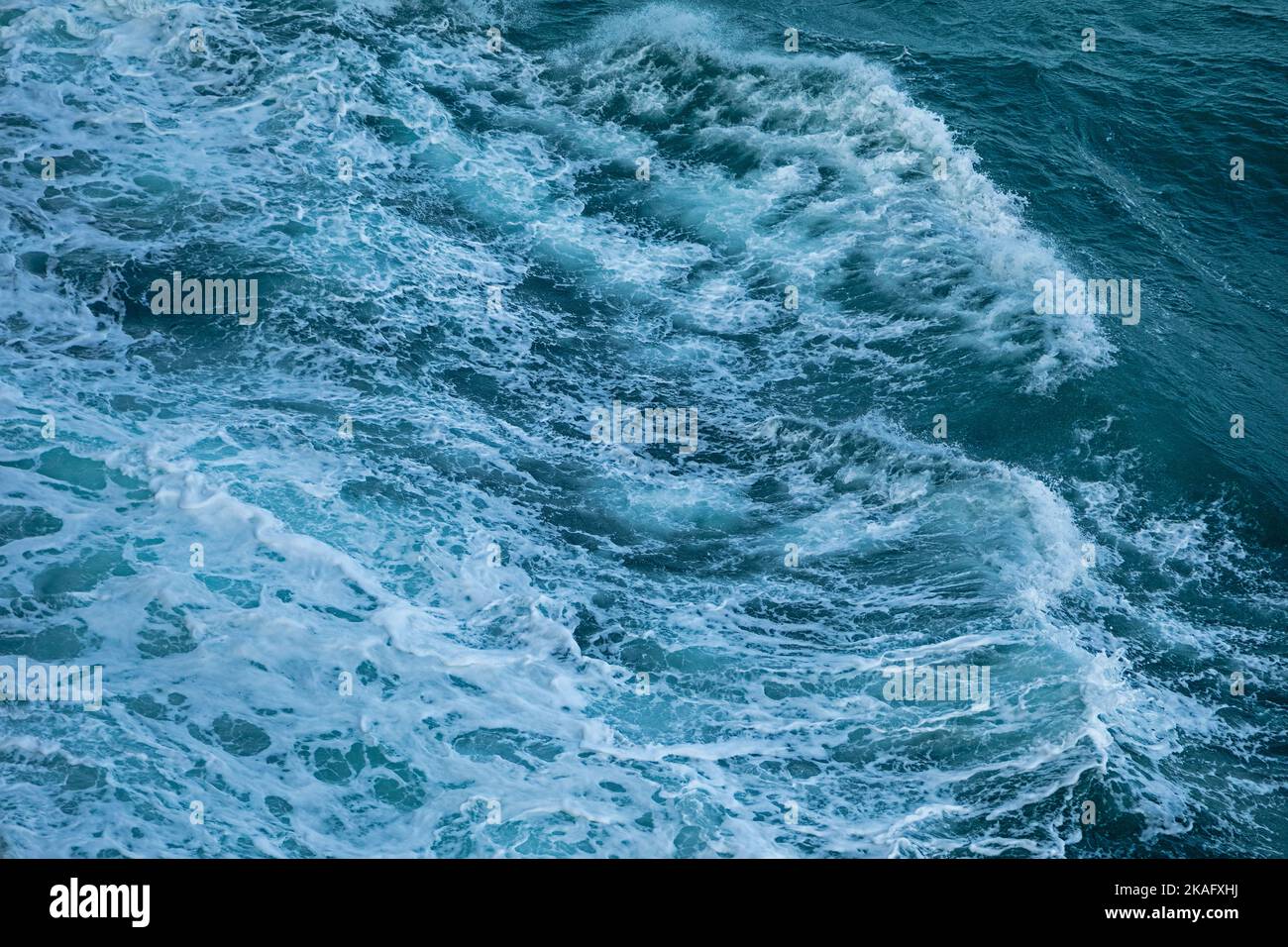 Spindrift caused by ferry, The Channel Stock Photo - Alamy
