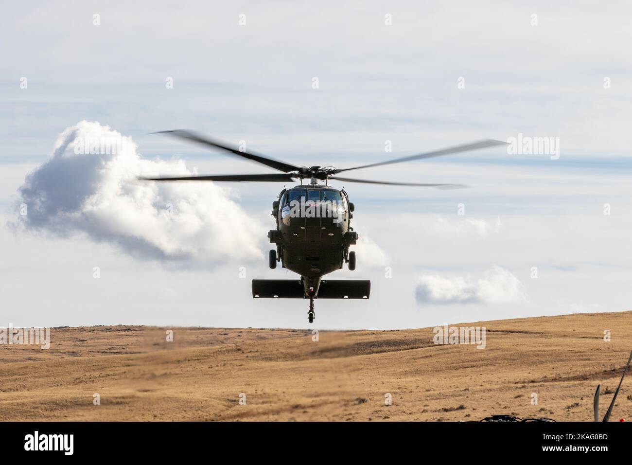 A UH-60M Black Hawk helicopter assigned to Bravo Company, 2-158 Assault ...
