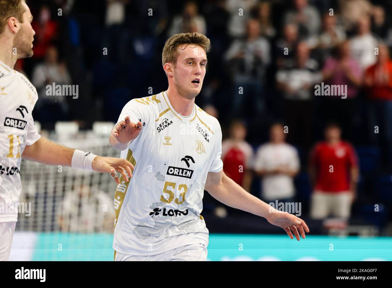 Kiel, Germany. 02nd Nov, 2022. Handball: Champions League, THW Kiel ...