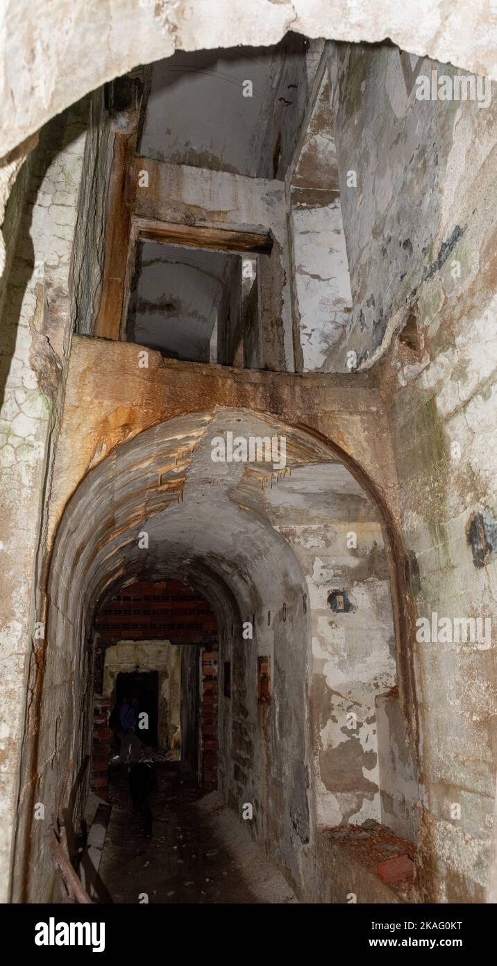 Inside the fortress Landro in the Dolomite Alps of South Tirol, an ...