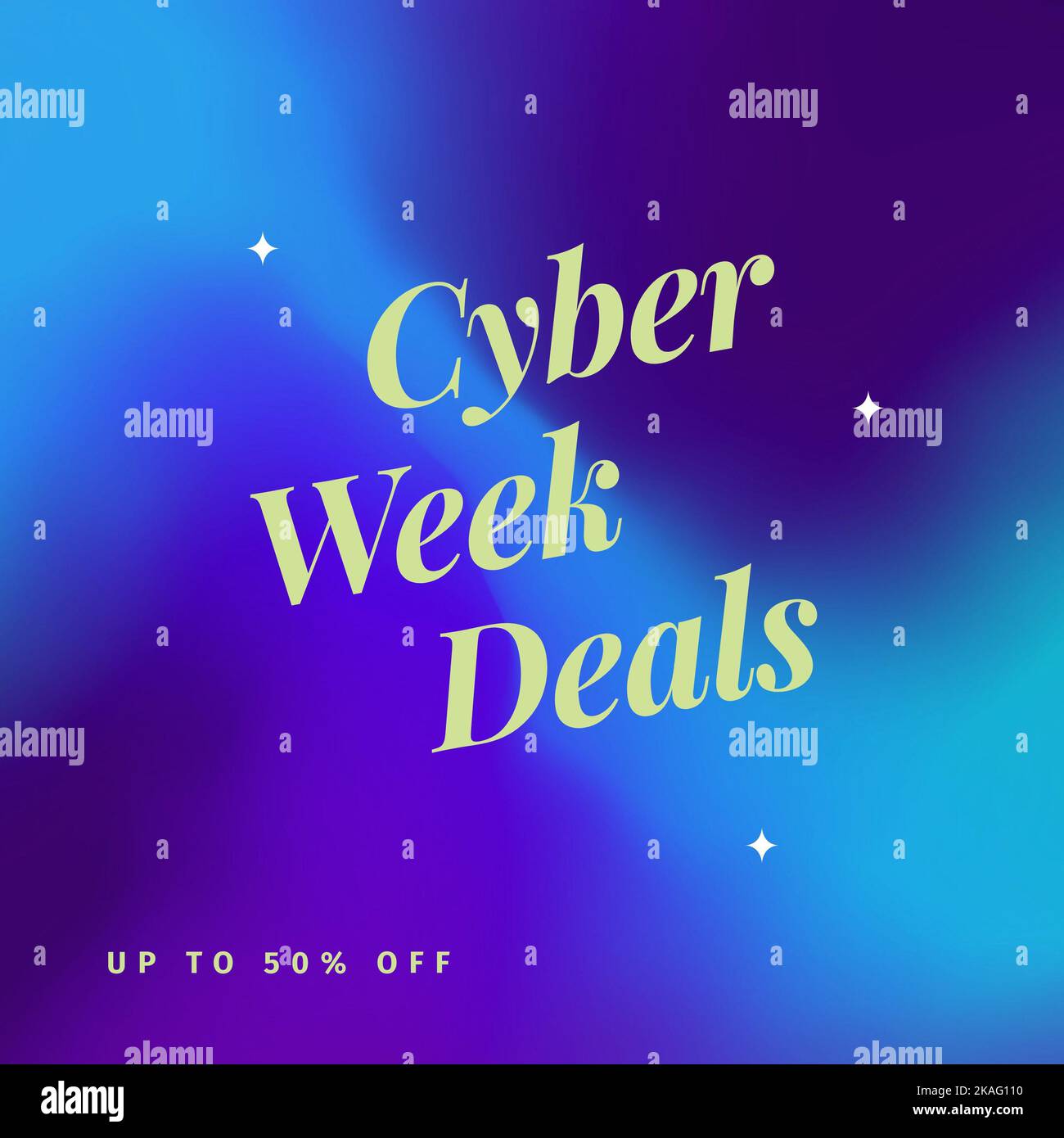 Image of cyber week deals text on purple to blue background Stock Photo ...