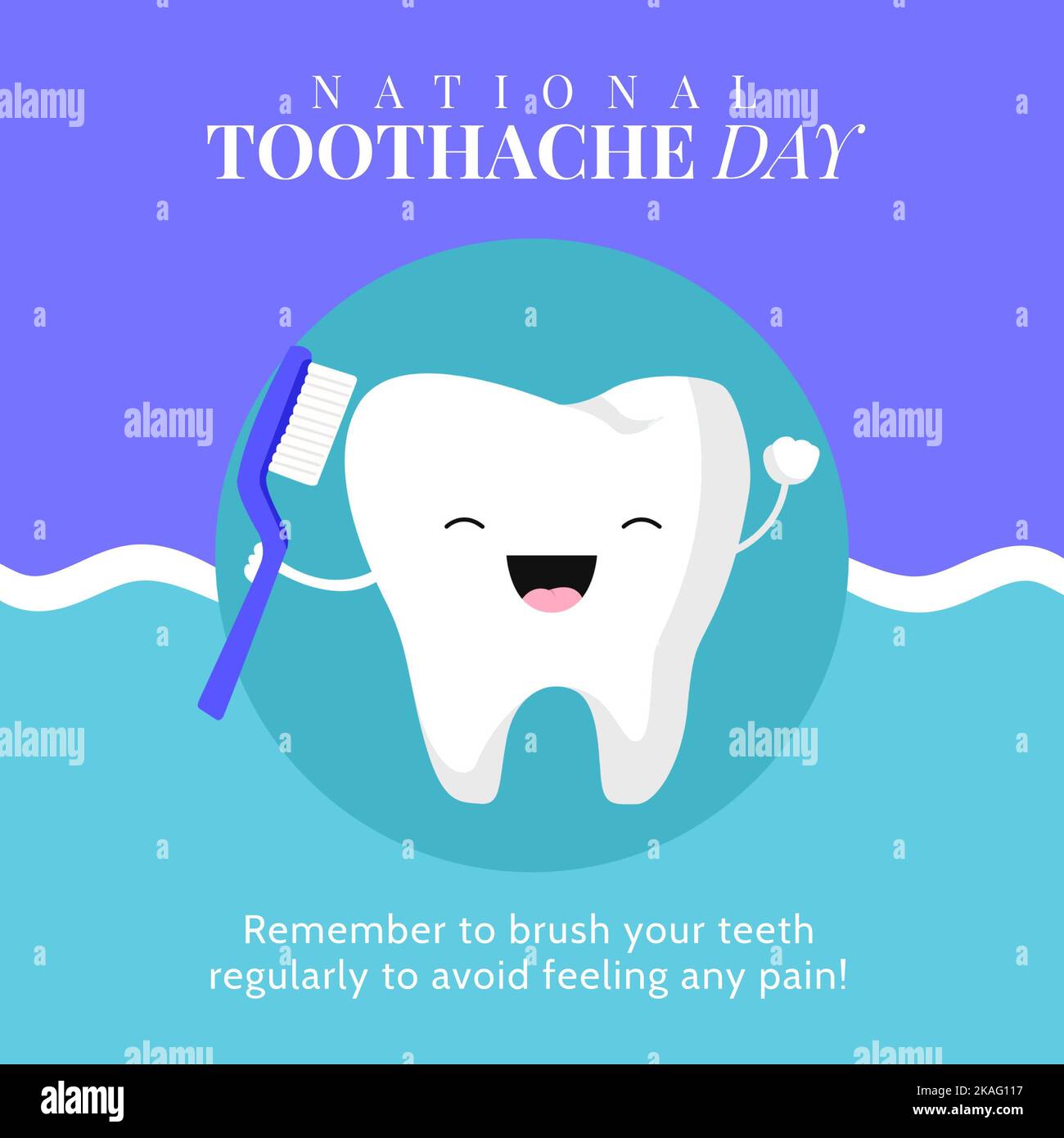 Composition of national toothache day text over tooth icon Stock Photo ...