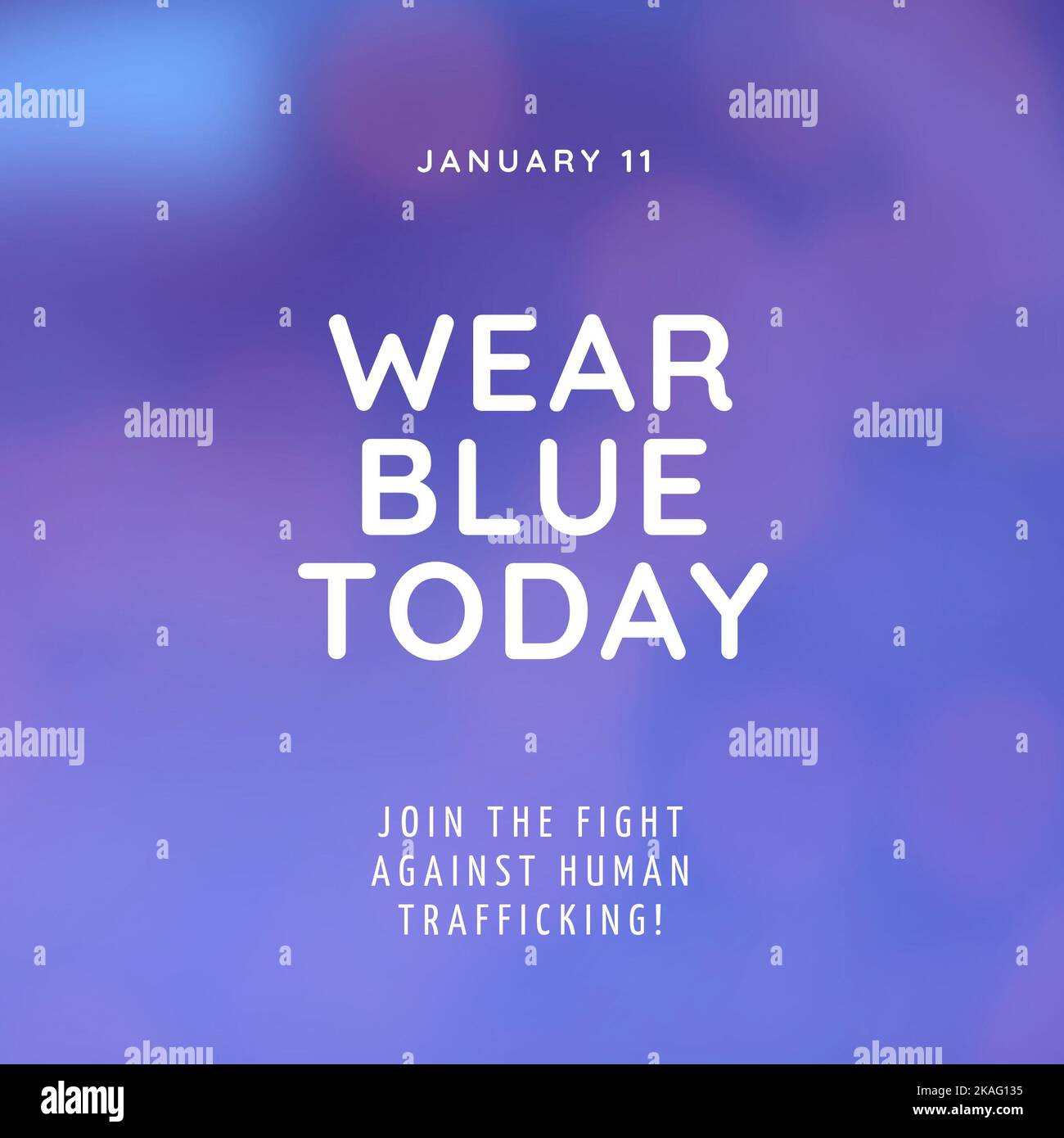 Image of wear blue today on blue and violet background Stock Photo - Alamy