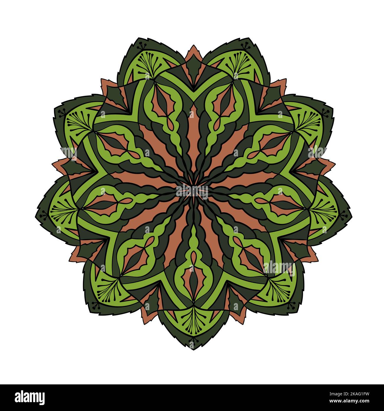 Circular pattern. Ornate mandala. Decorative ornament for tattoo ...