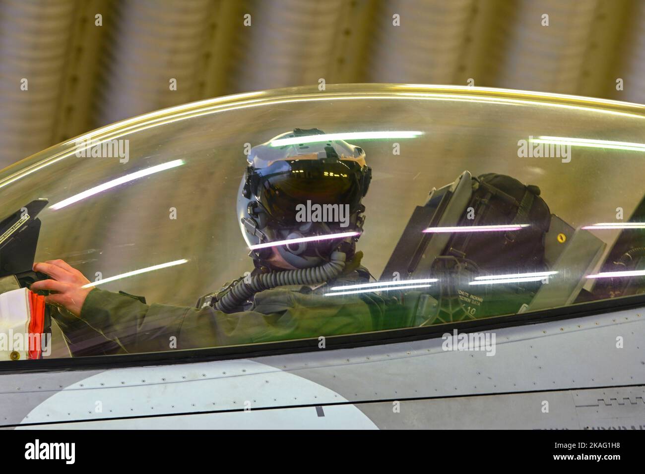 A pilot from the Polish Air Force from the Polish Air Force prepares ...