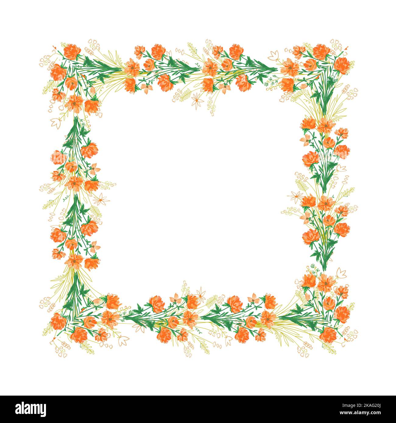 Floral frame element. Vector illustration Stock Vector Image & Art - Alamy