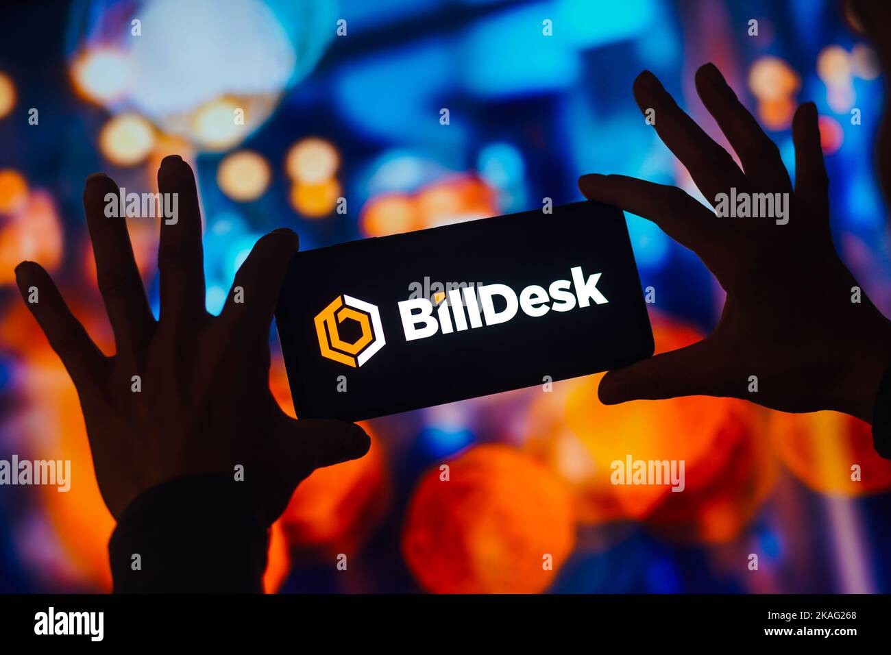 In this photo illustration, the BillDesk logo is displayed on a ...