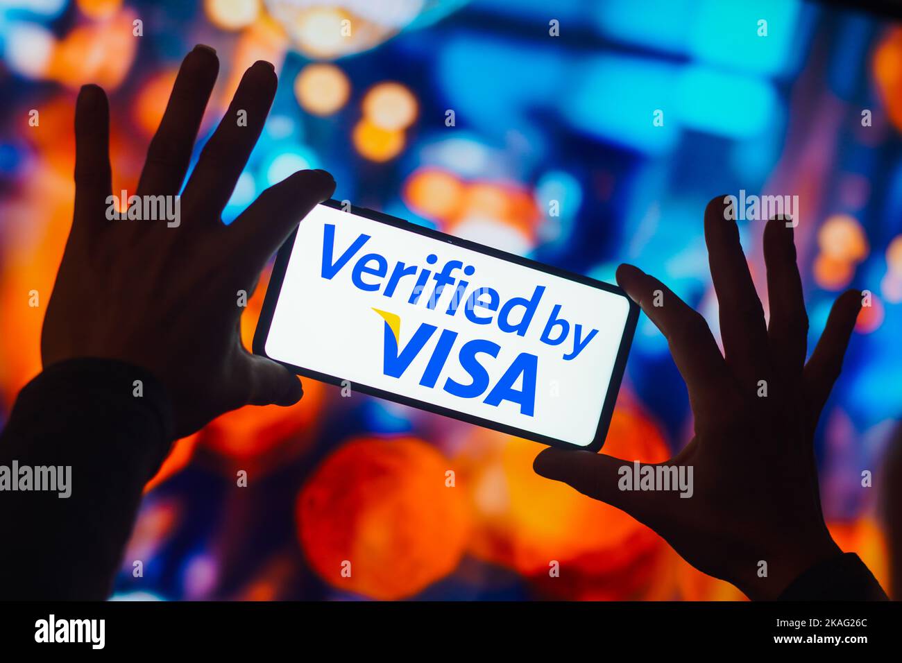 In this photo illustration, the Verified by Visa logo is displayed on a ...