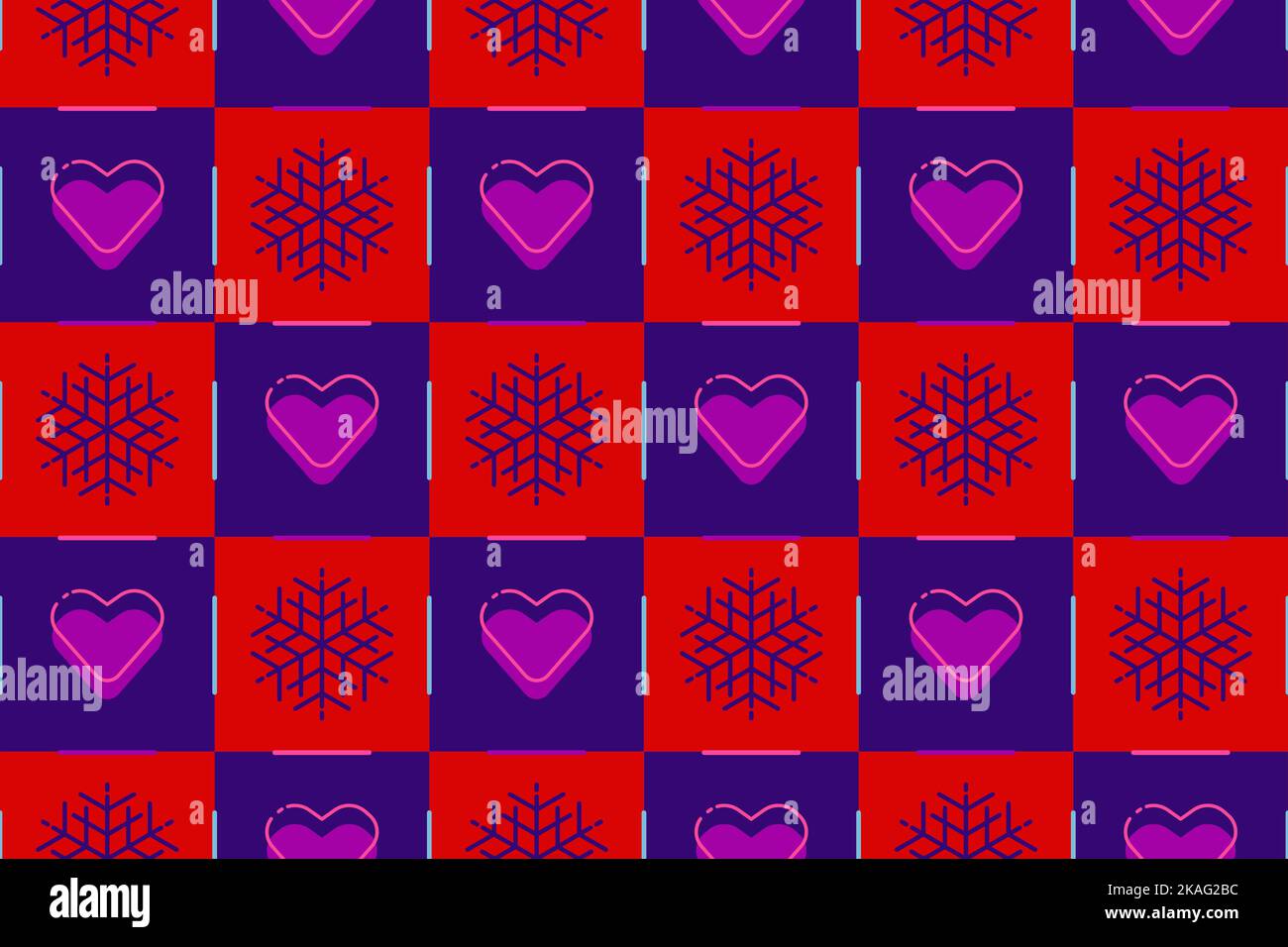 Snowflakes, seamless vector texture - pattern, punchy forms and colors ...