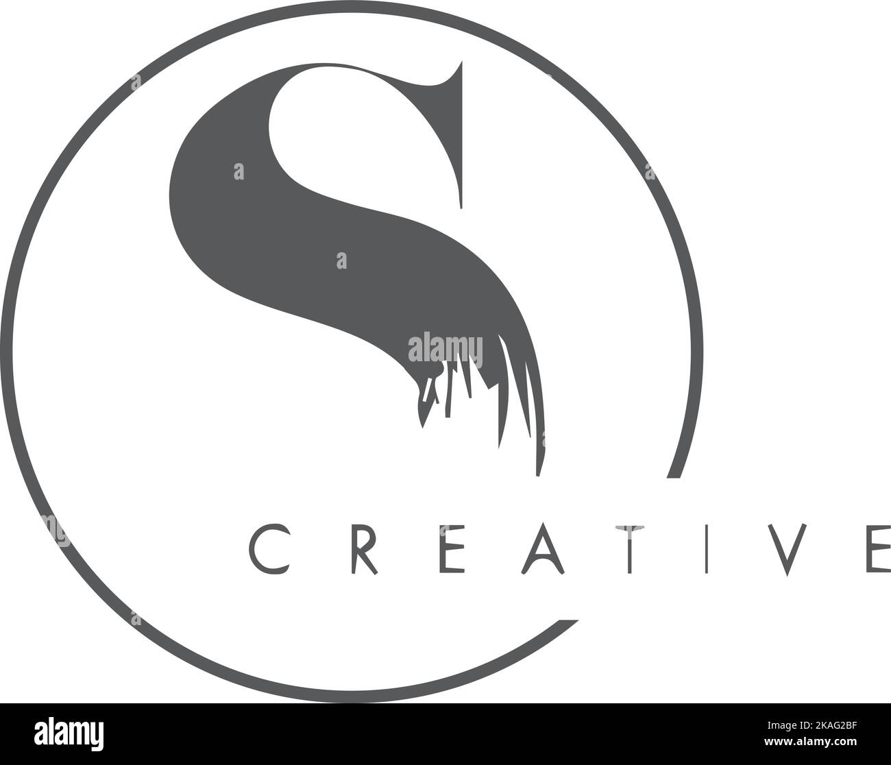 A vector illustration of a creative logo with the letter S Stock Vector ...