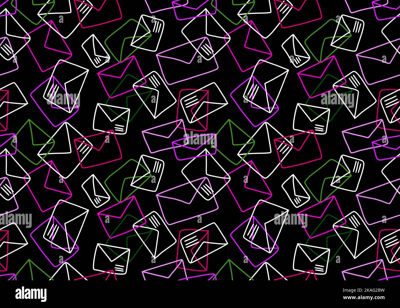 Cartoon geometric envelope seamless letters pattern for fabrics and ...