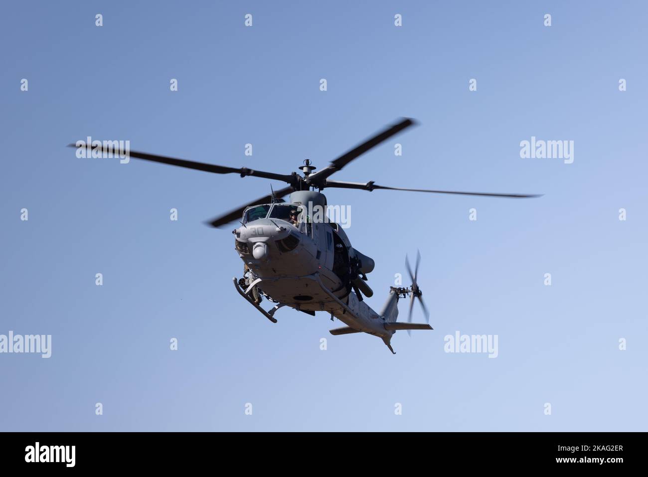 A UH-1Y Venom helicopter assigned to Marine Light Attack Helicopter ...