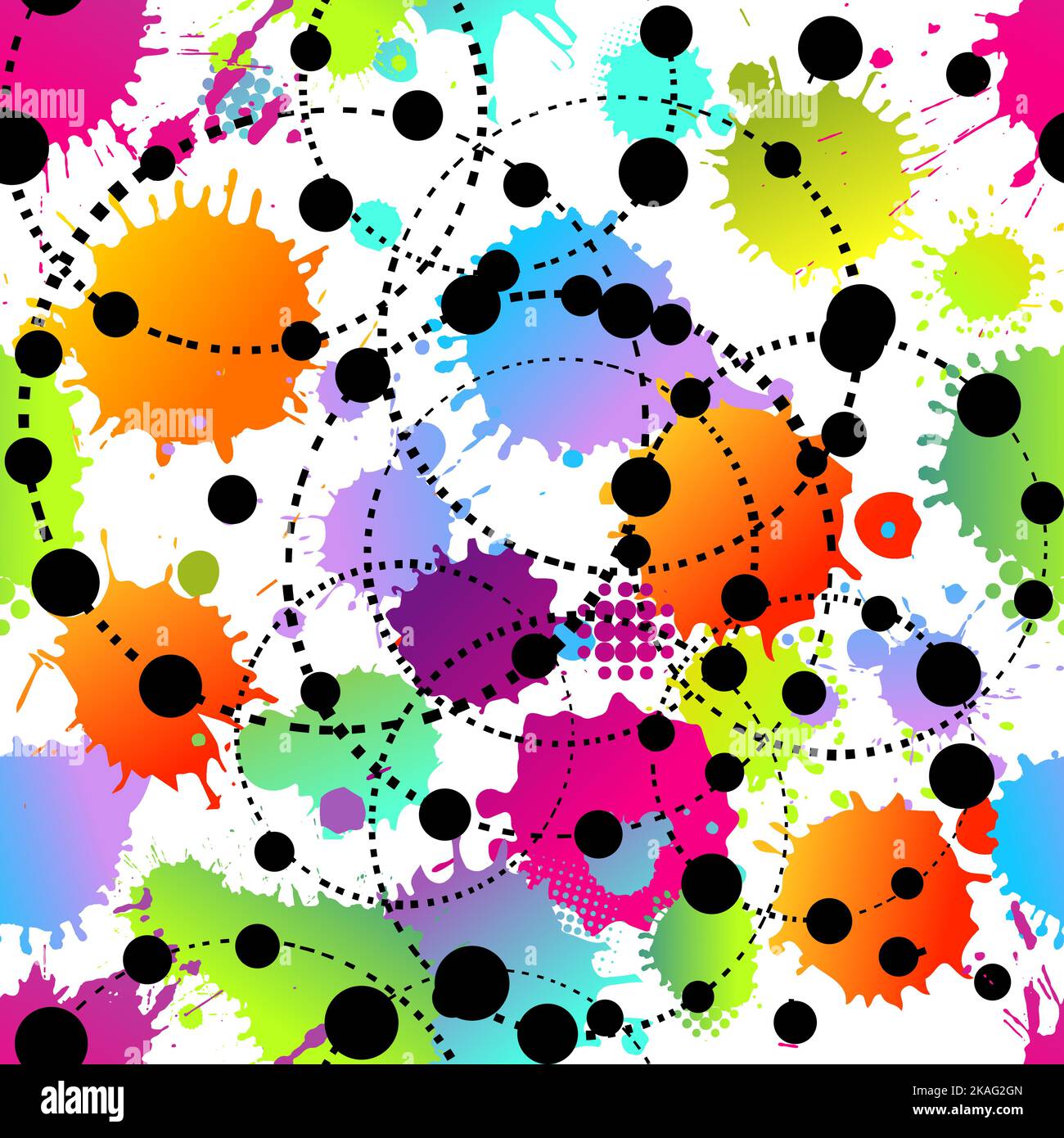 Seamless pattern colored blots. Vector illustration Stock Vector Image ...