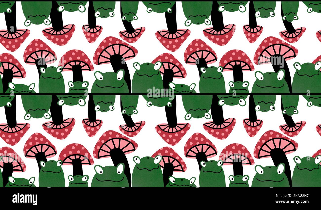 Cartoon animals seamless frogs pattern for wrapping paper and fabrics ...