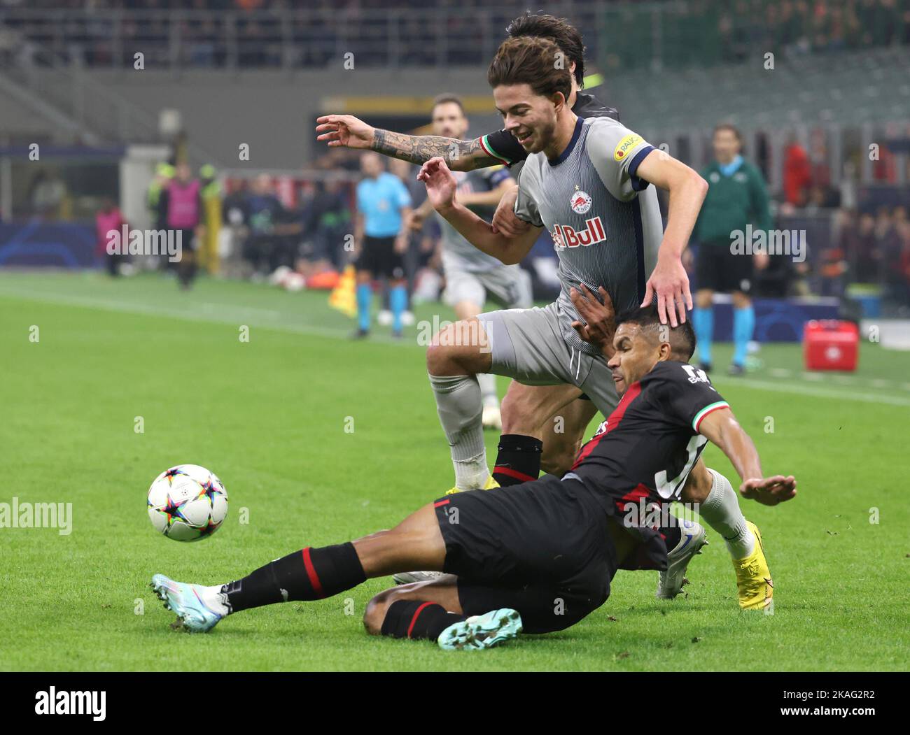 November 2, 2022, MILAN, ITALY: AC Milan's Junior Messias (bottom ...
