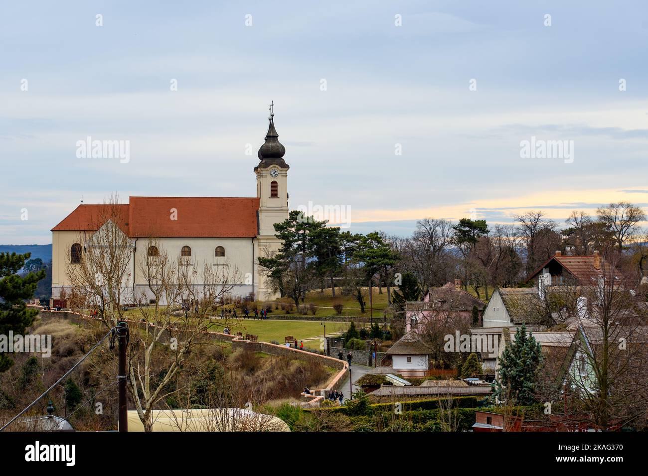 Tihany, Hungary - view of the famous Benedictine Monastery of Tihany ...