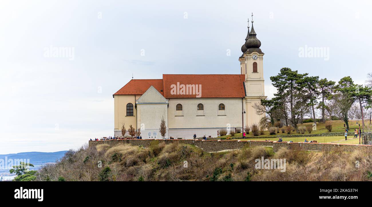 Tihany, Hungary - view of the famous Benedictine Monastery of Tihany ...