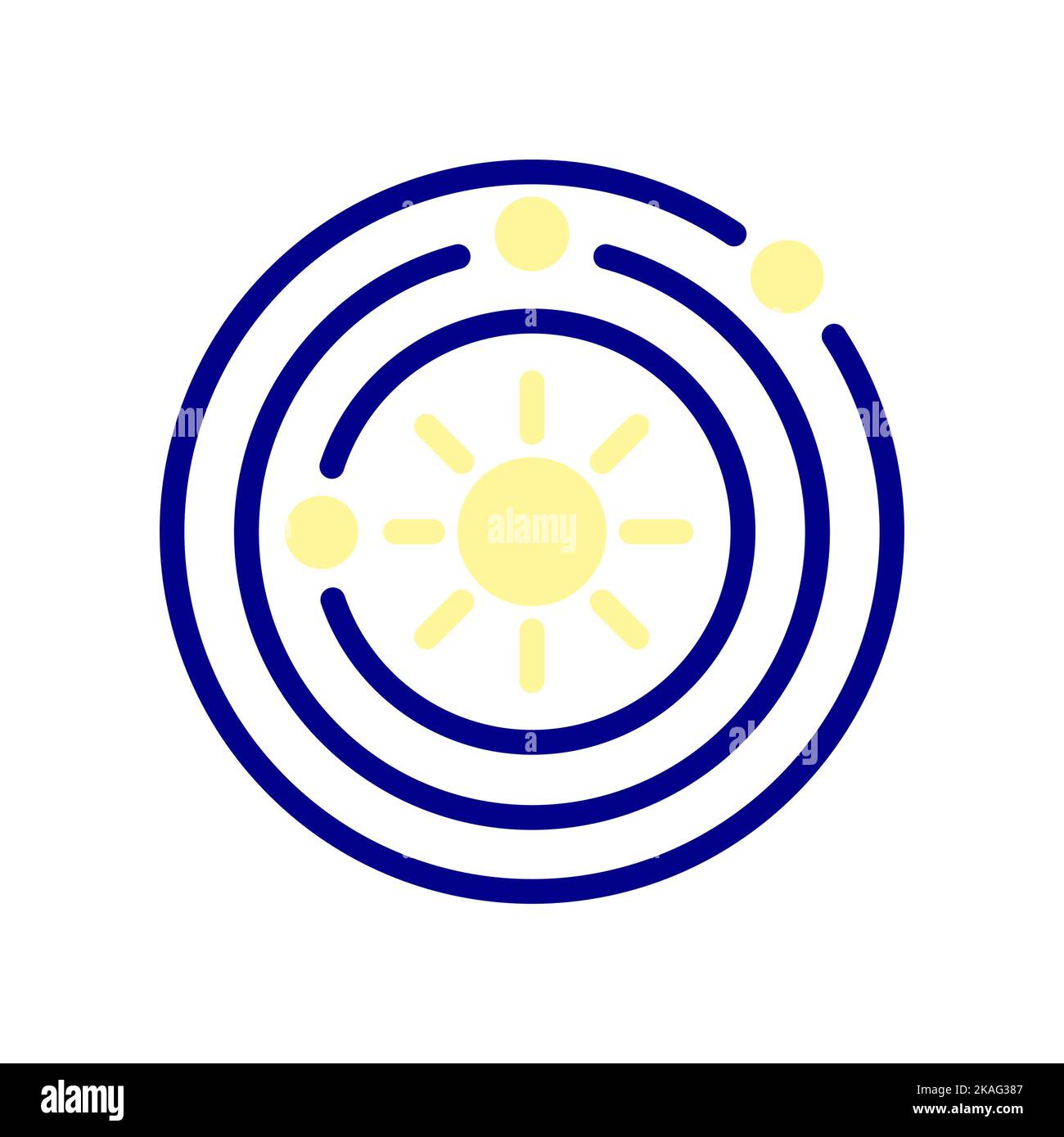 Planetary Orbit Icon. Each planet swims in its own path Stock Vector ...