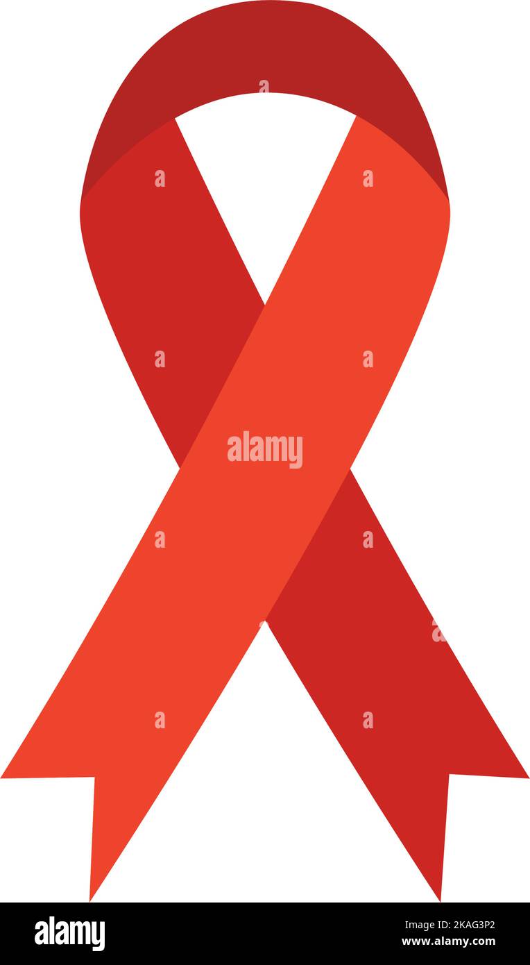 red aid ribbon icon Stock Vector Image & Art - Alamy