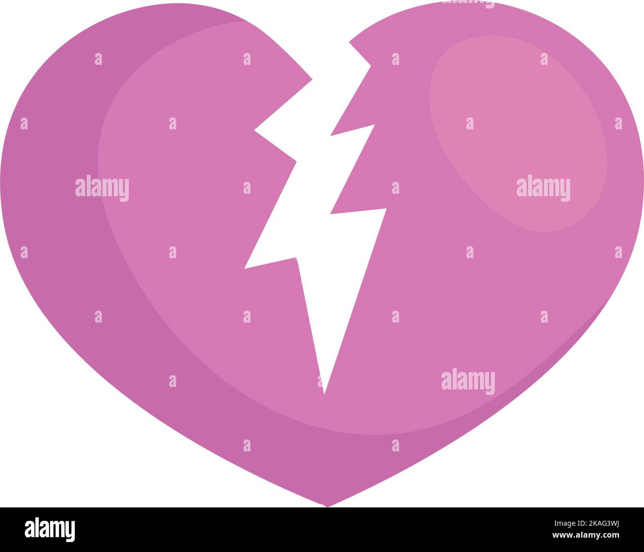 broken heart icon Stock Vector Image & Art - Alamy