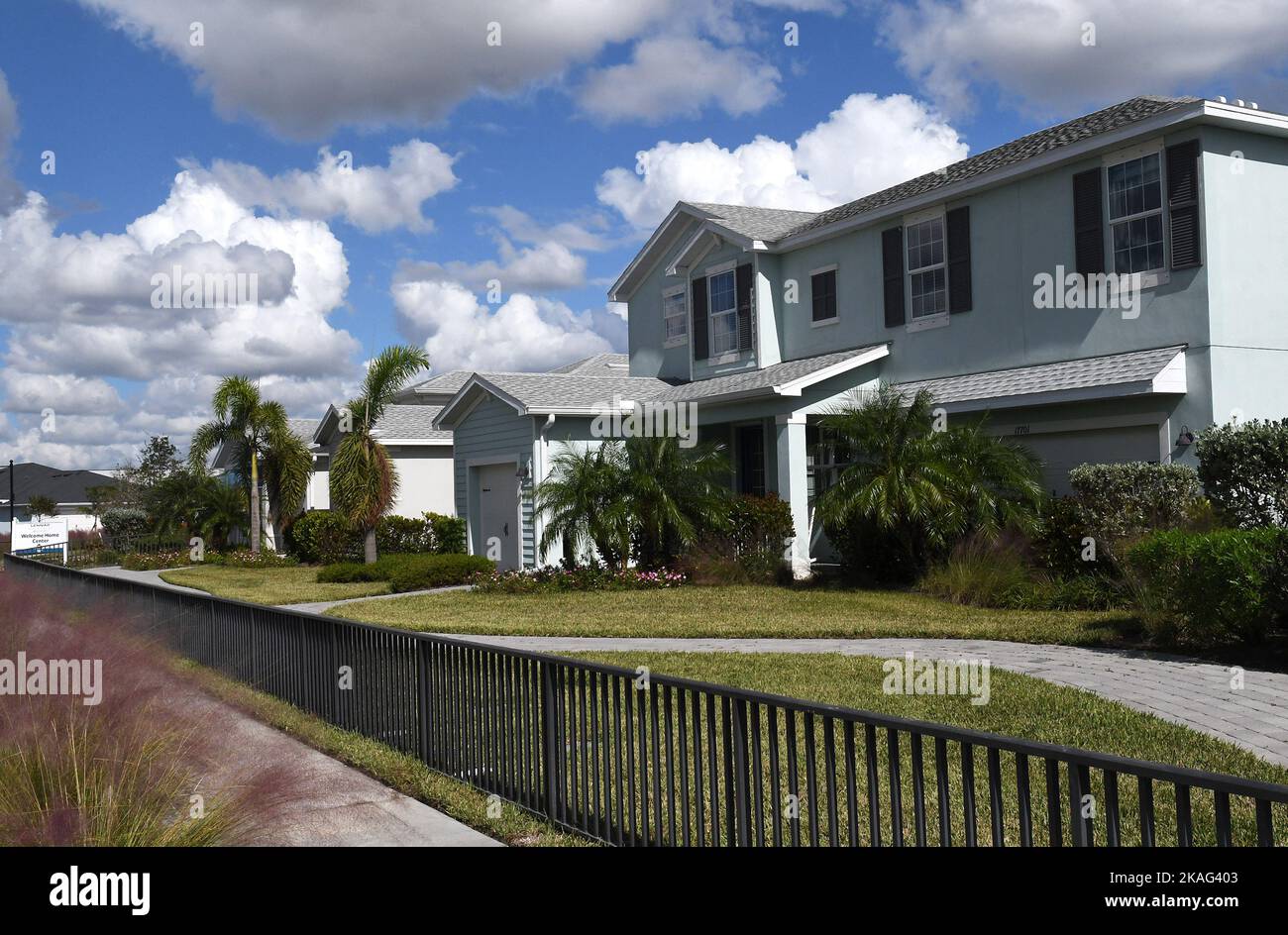 Babcock Ranch, Florida, USA. 31st Oct, 2022. Model homes are seen at ...