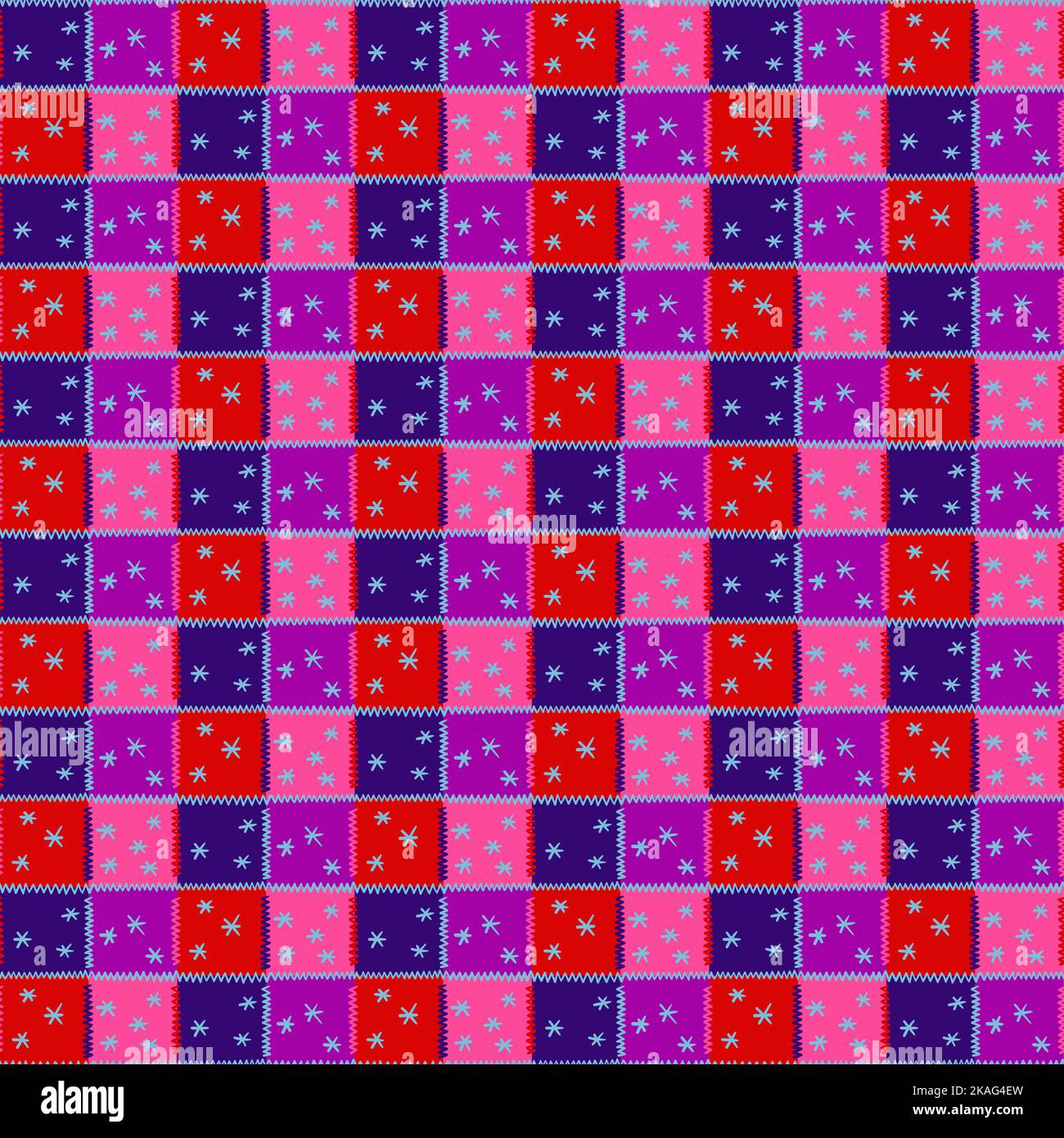 Snowflakes, seamless vector patch texture - pattern, punchy forms and ...