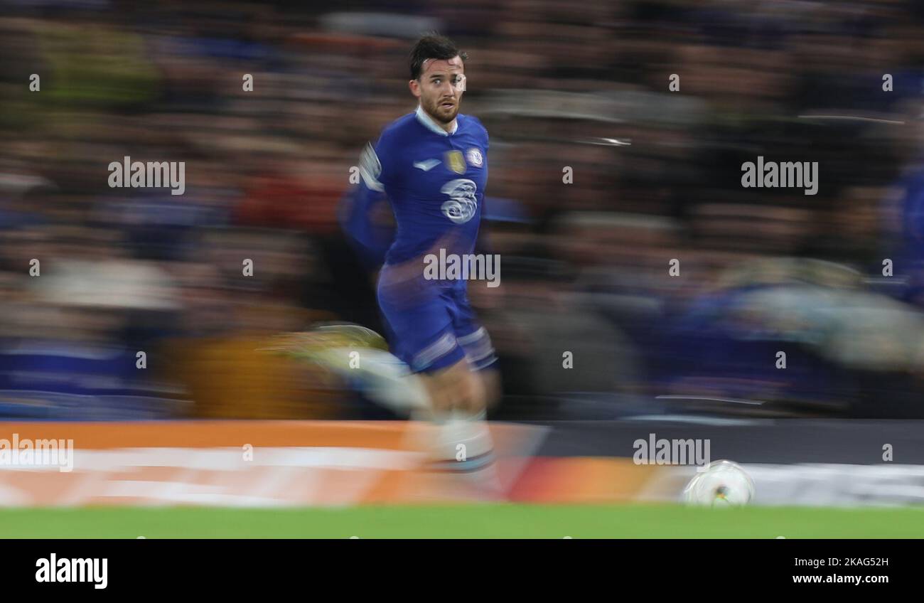 London, UK. 2nd Nov, 2022. Ben Chilwell of Chelsea during the UEFA ...