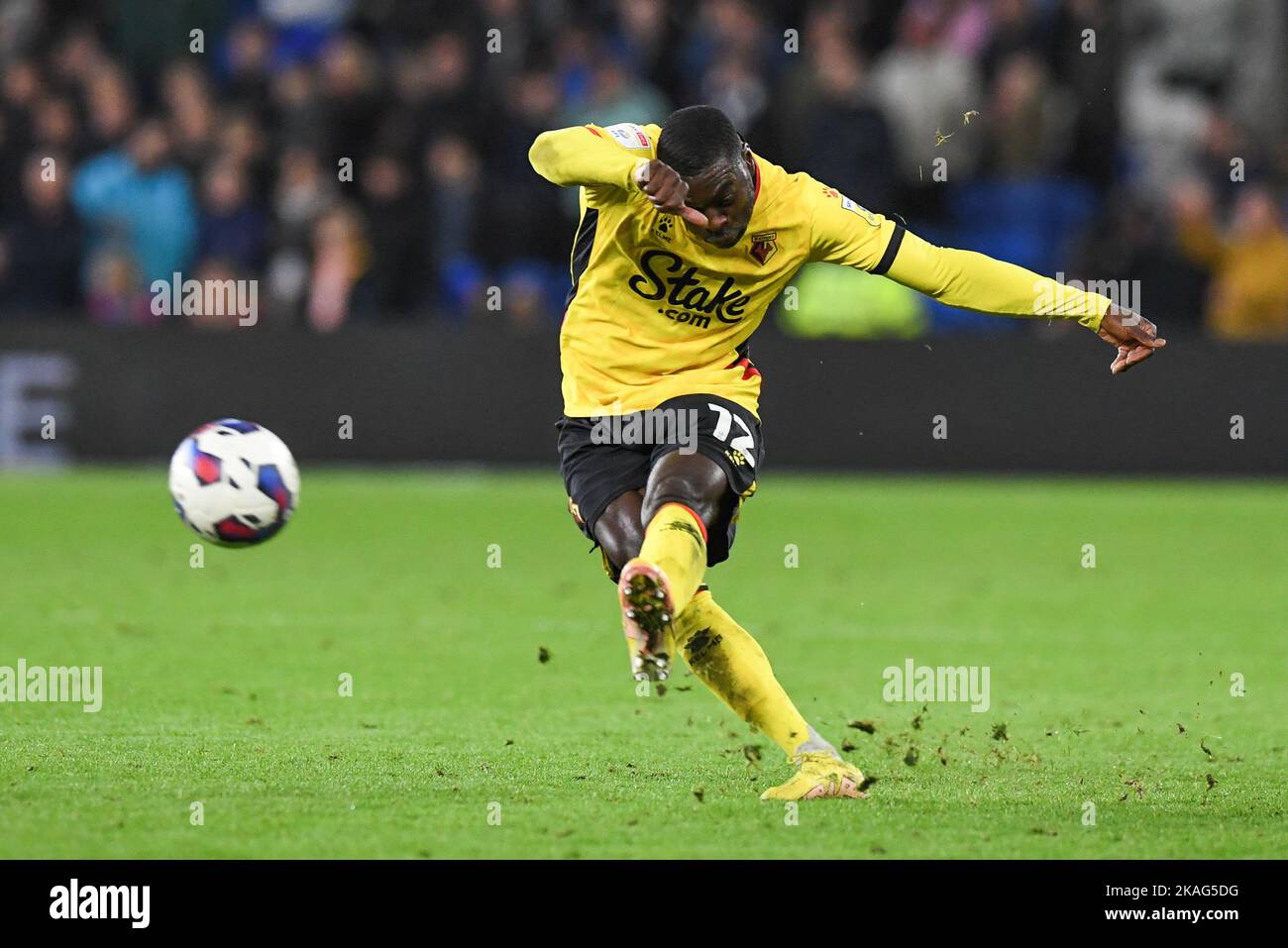 Ken Sema #12 of Watford during the Sky Bet Championship match Cardiff ...