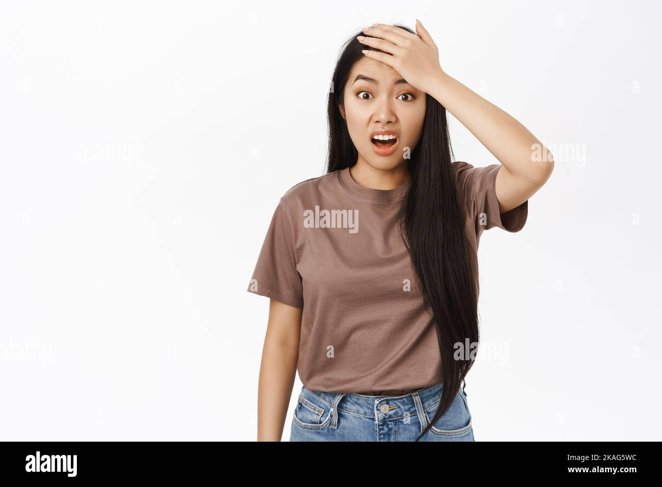 Girl slaps forehead hi-res stock photography and images - Alamy