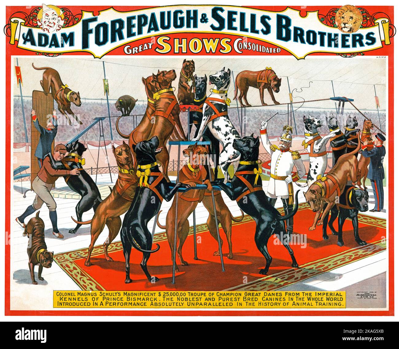 Antique Circus Poster - Adam Forepaugh and Sells Brothers great shows ...
