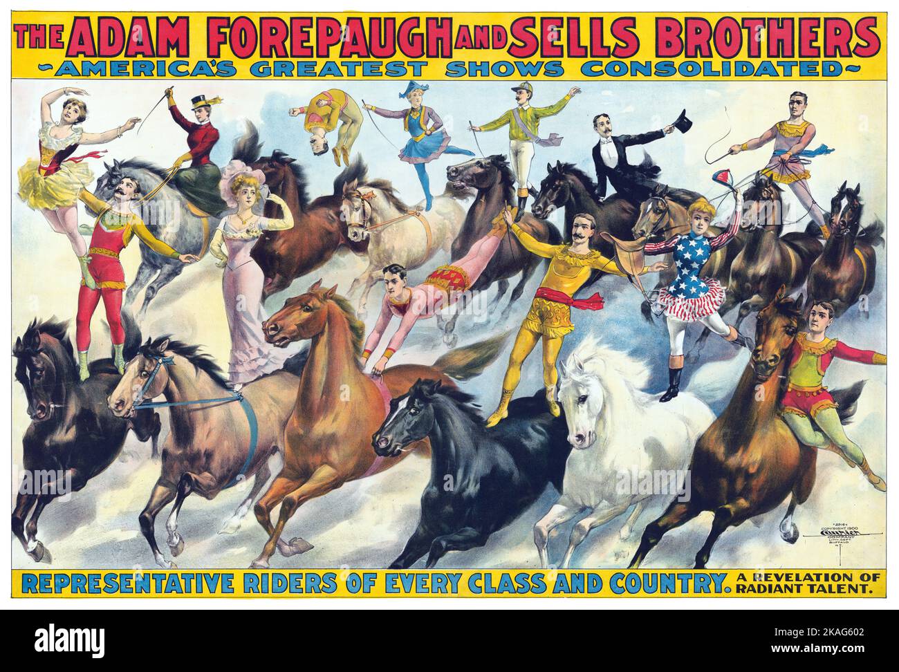 Vintage Circus Poster - The Adam Forepaugh & Sells Brothers. America's ...
