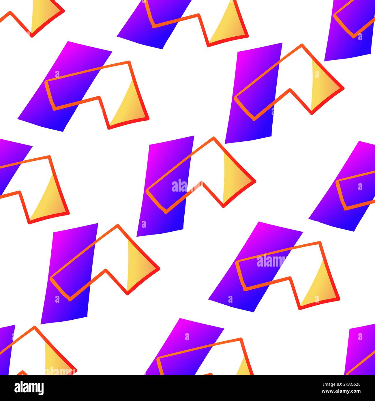 A seamless pattern of geometric shapes on a white background, perfect ...