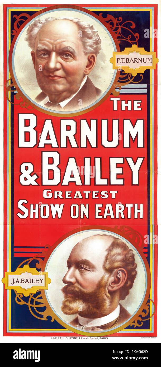 Vintage Circus Poster - The Barnum and Bailey greatest show on earth ...