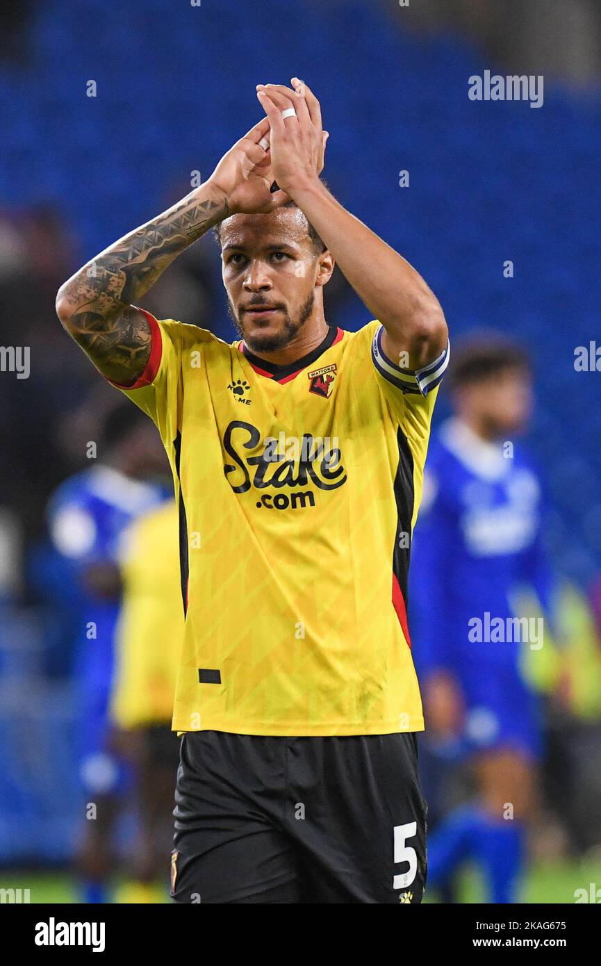 William Troost-Ekong #5 of Watford Applauds the travelling supporters ...