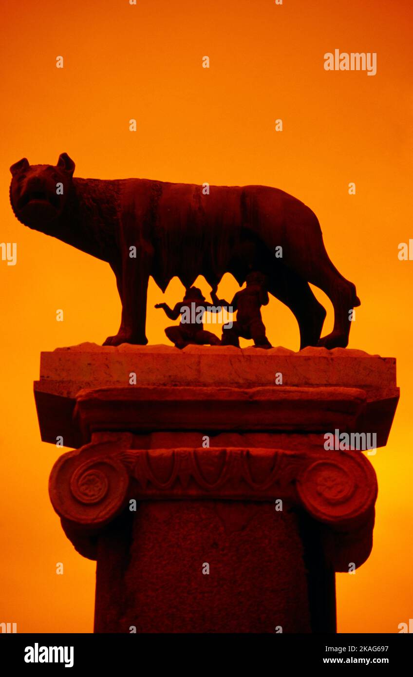 Rome Italy Capitoline Museum She-wolf Etruscan Bronze 5th Century Bc ...