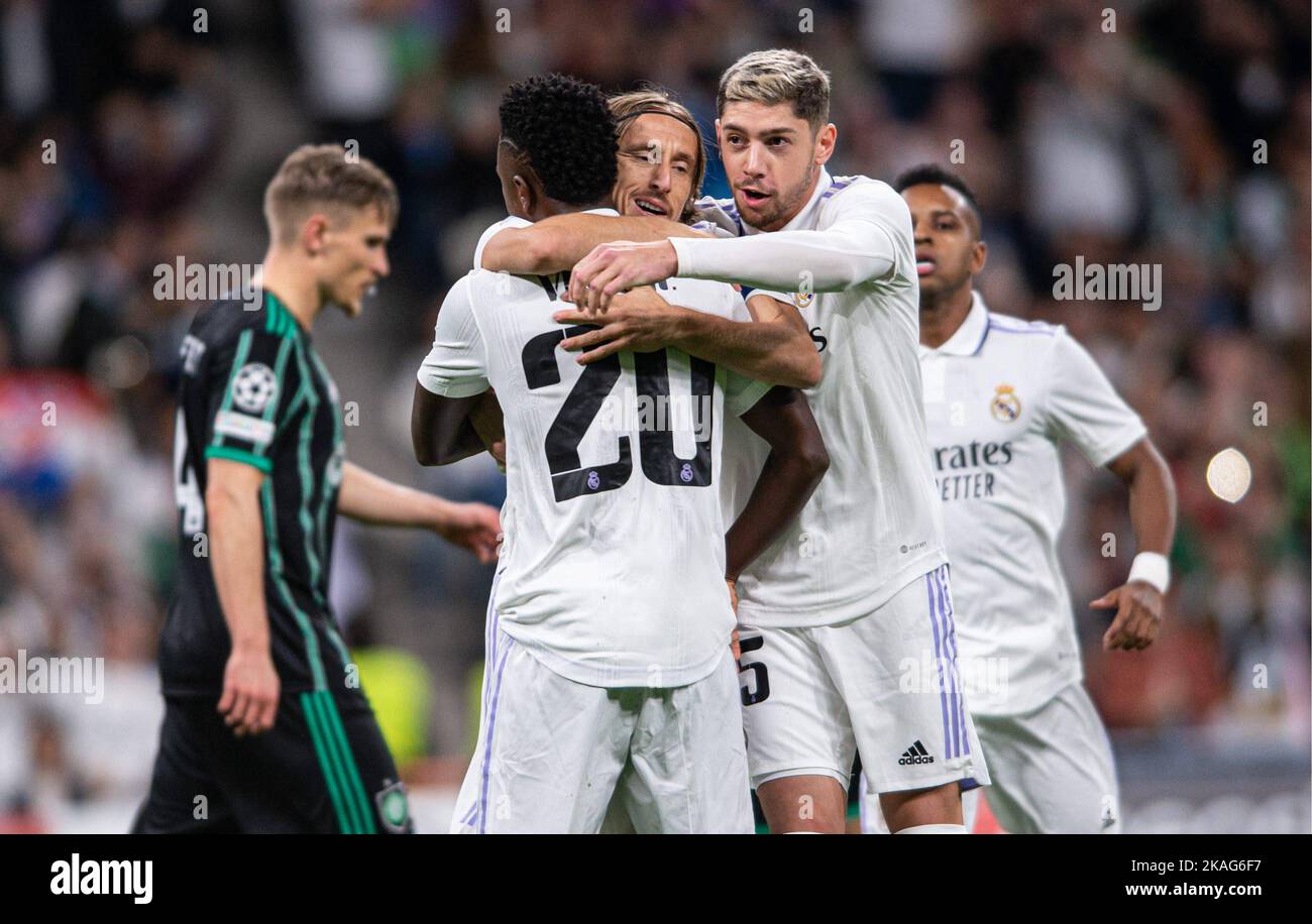 Madrid, Spain. 02nd November 2022; Stadium Santiago Bernabeu, Madrid ...
