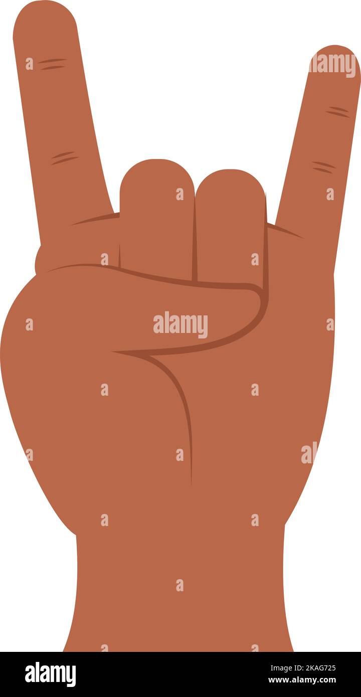 hand with rock gesture Stock Vector Image & Art - Alamy