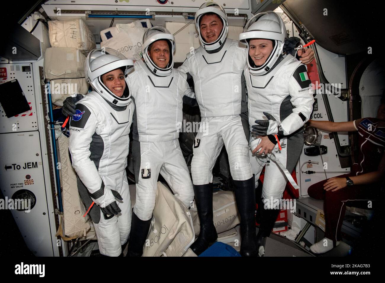 Earth Atmosphere. 14th Oct, 2022. The SpaceX Crew-4 astronauts pose for ...