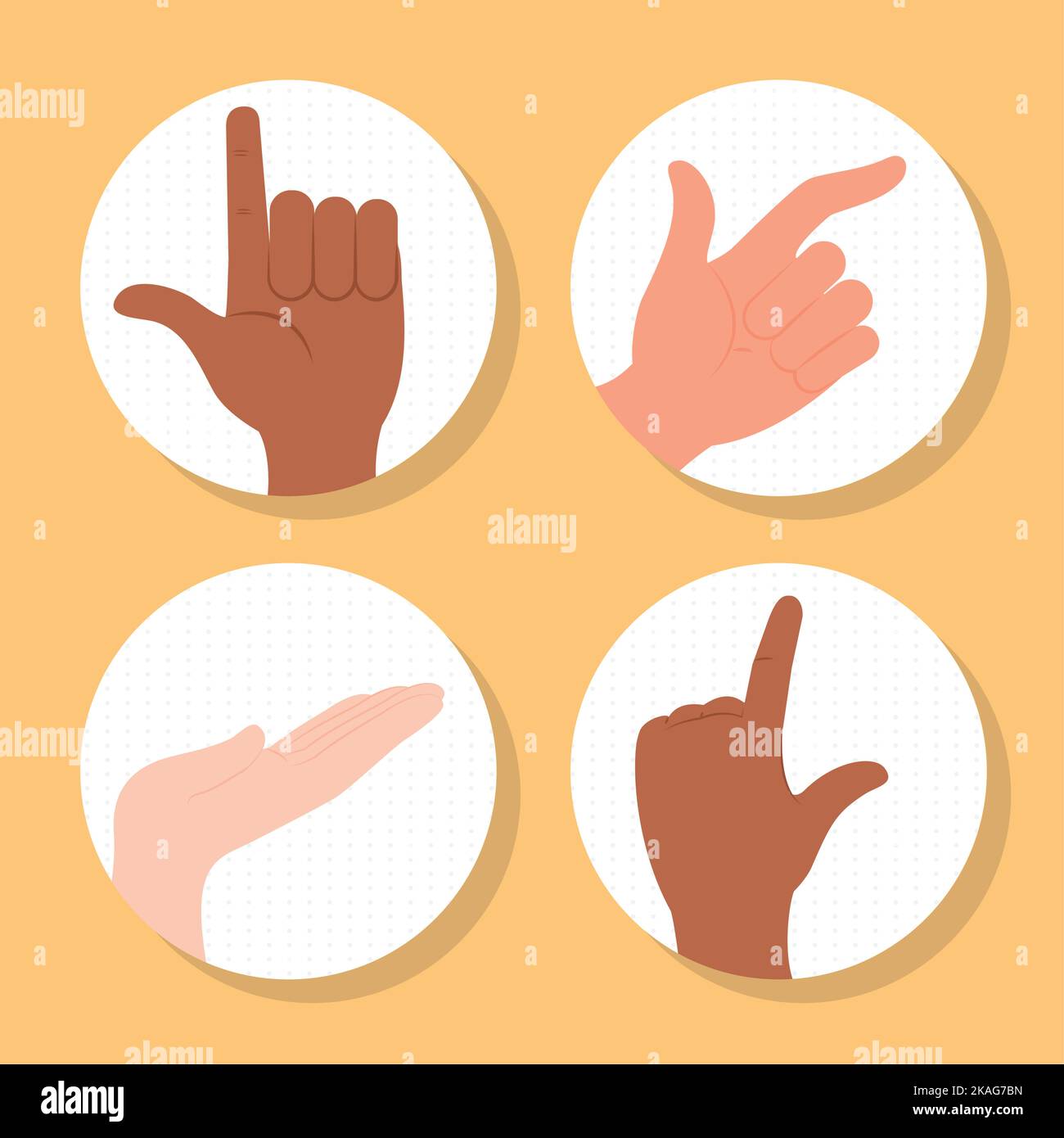 hand gestures icons set Stock Vector Image & Art - Alamy