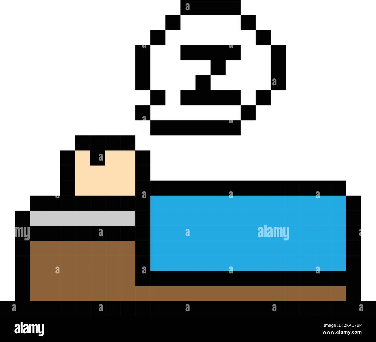 Person in a bed sleeping Stock Vector Images - Alamy