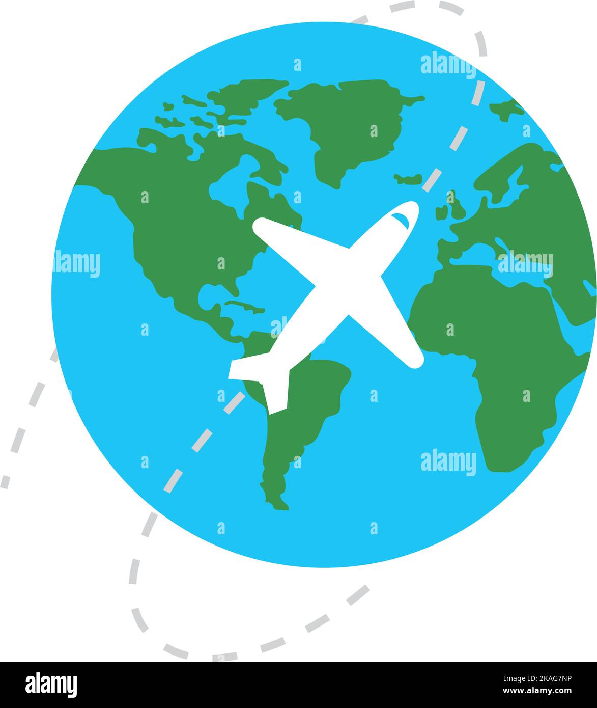 airplane and earth planet icon Stock Vector Image & Art - Alamy