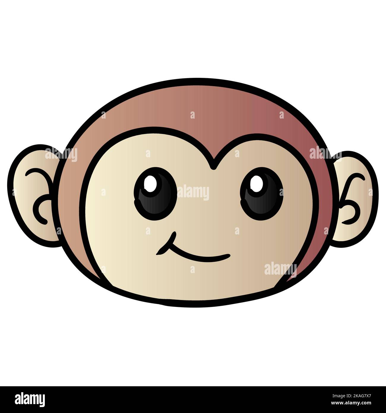 Cartoon Monkey Head