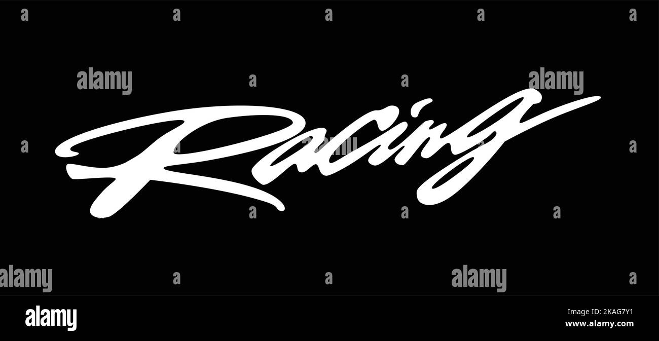 Racing lettering Race font T-shirt, sticker, hoodie design. Designed ...