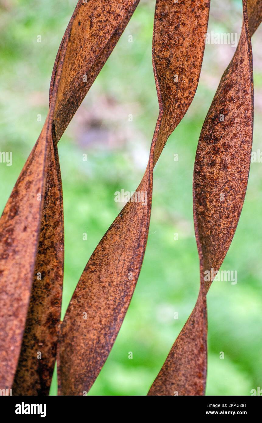 twisted rusting metal strips Stock Photo - Alamy