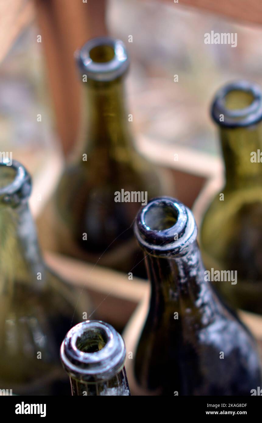empty vintage bottles Stock Photo - Alamy