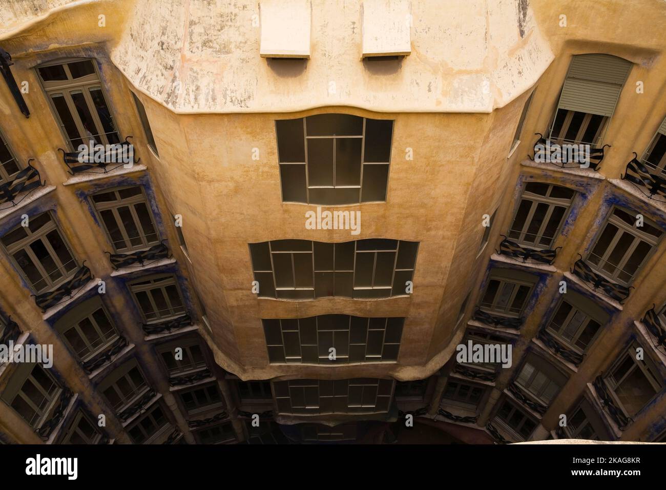 Modernism architectural building, La Pedrera also called Casa Mila by ...