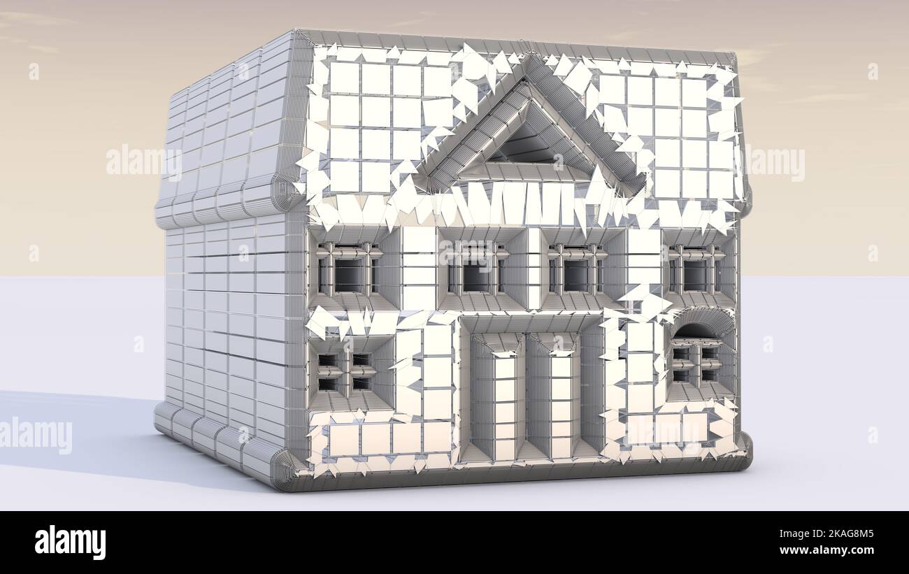 3D Illustration of a house for modern Architects, Artisans, Artists ...